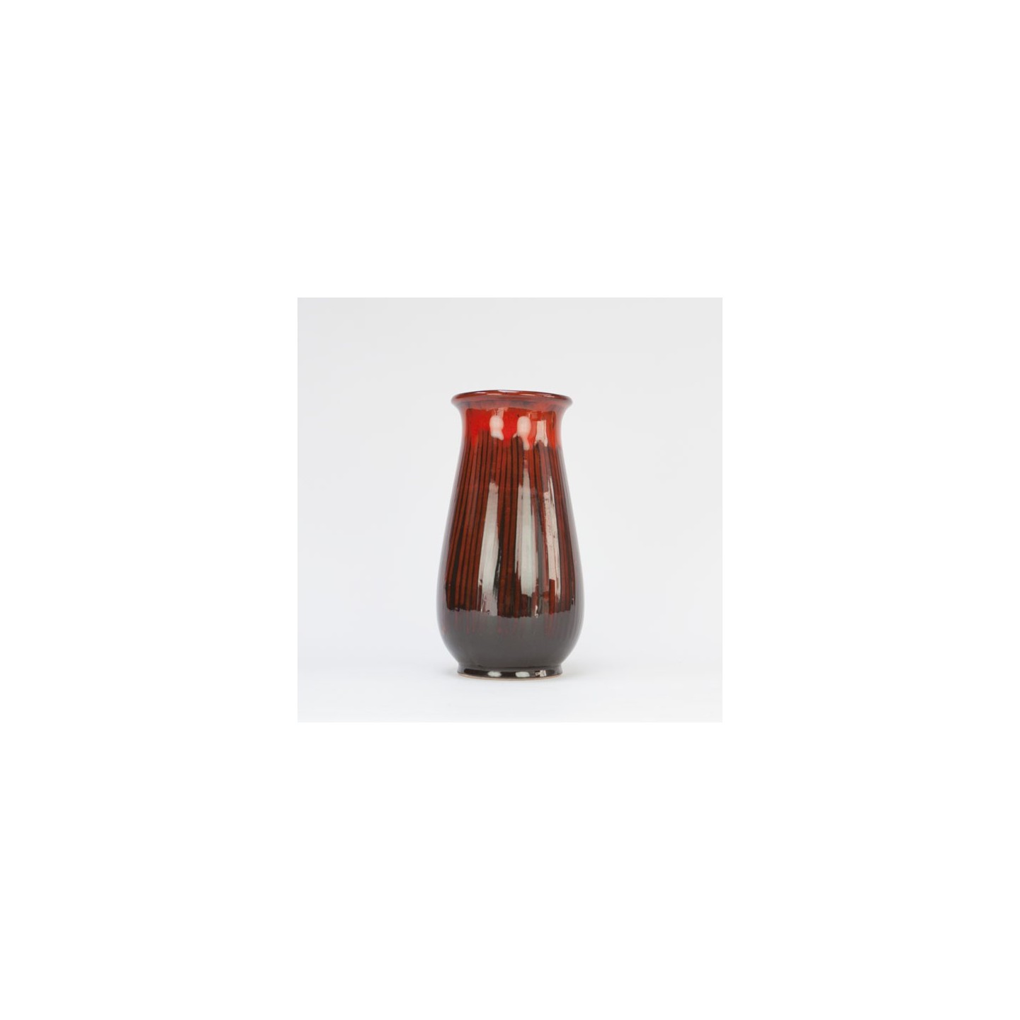 Ceramic vase red/ brown - Retro Studio