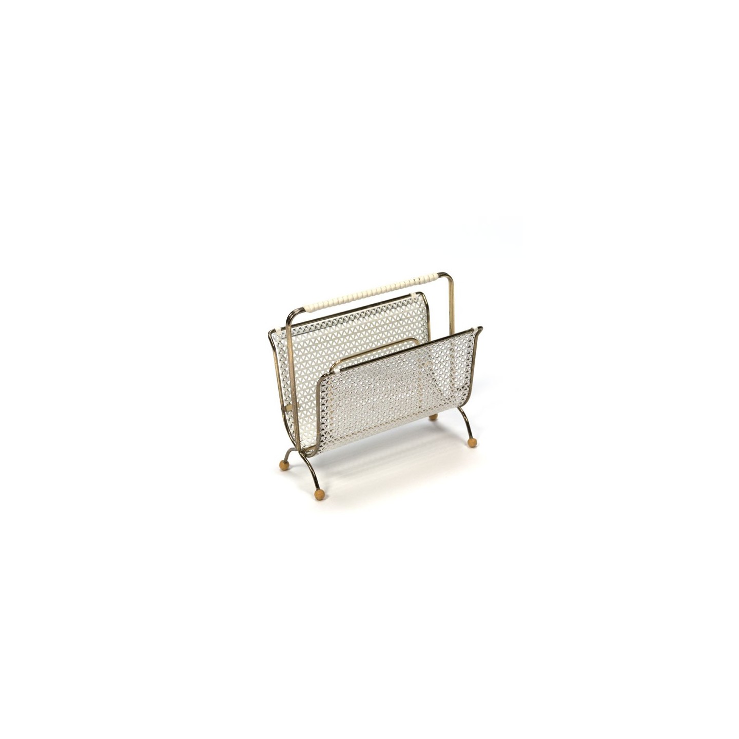 Perforated metal mail holder white - Retro Studio