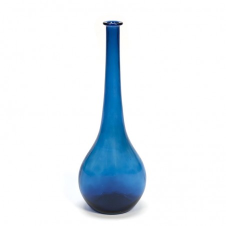 Large blue glass vase - Retro Studio
