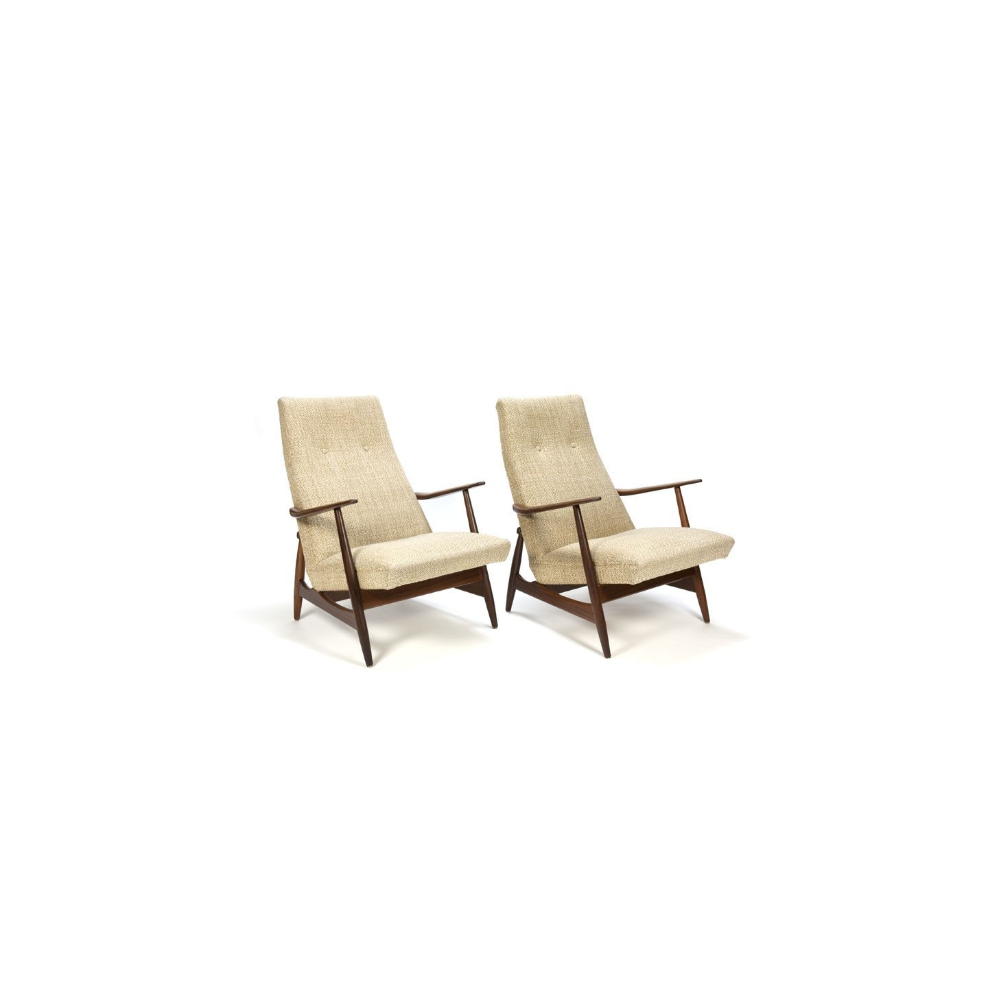 Vintage set of 2 easy chairs from the fifties - Retro Studio