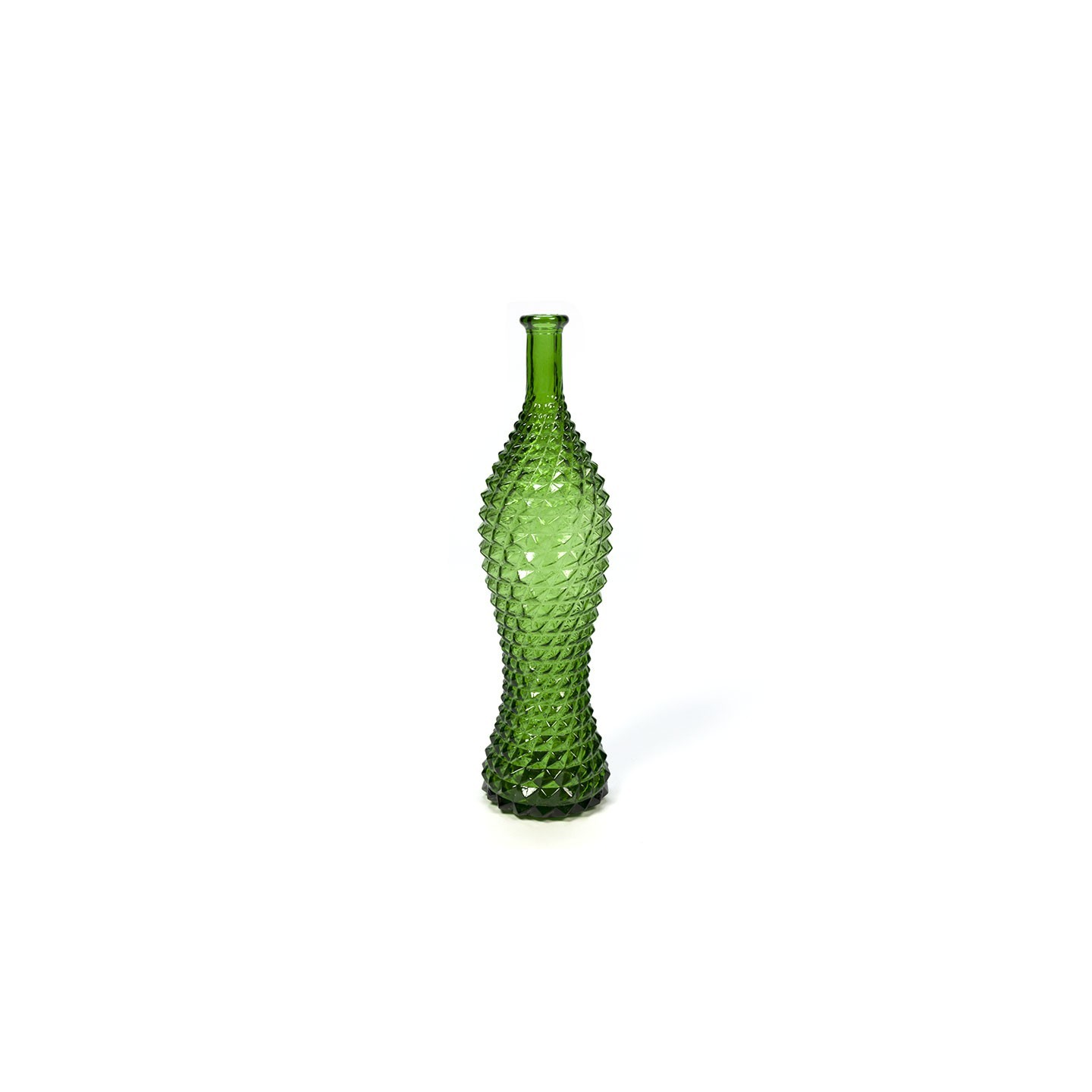 Vintage decoratieve groene fles - Retro Studio