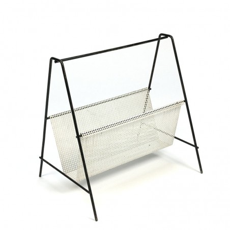 Perforated metal vintage newspaper rack - Retro Studio