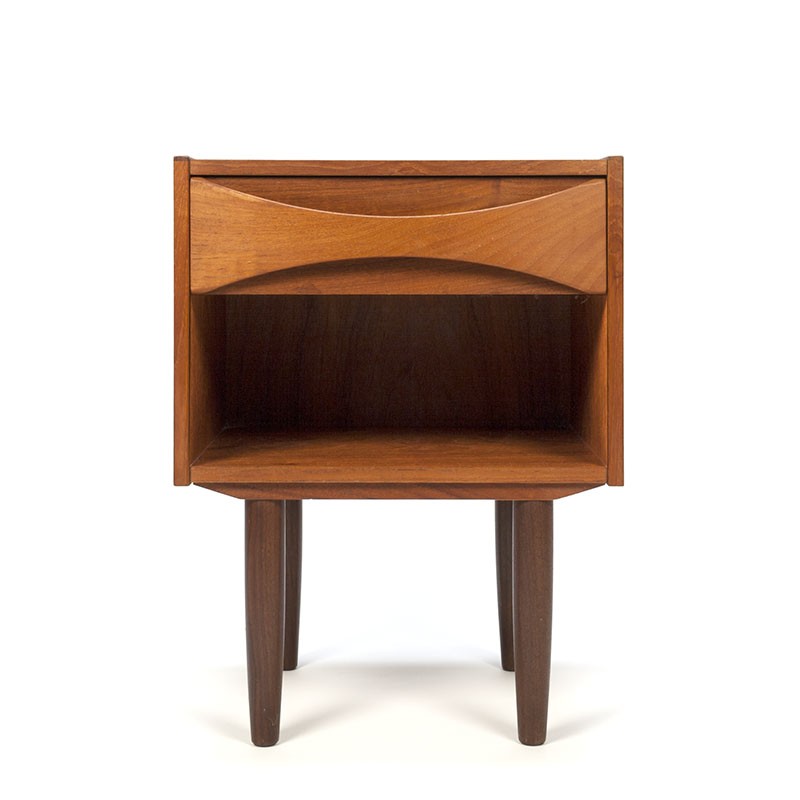 Danish small teak vintage bedside table - Retro Studio