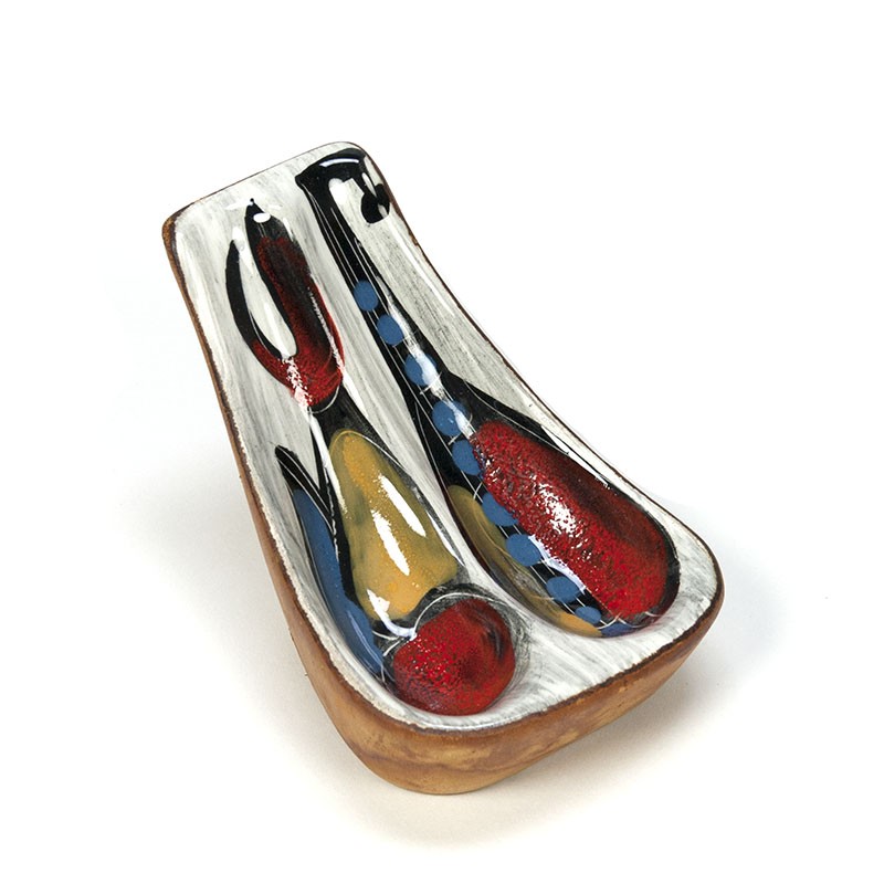 Italian vintage pottery and leather object - Retro Studio