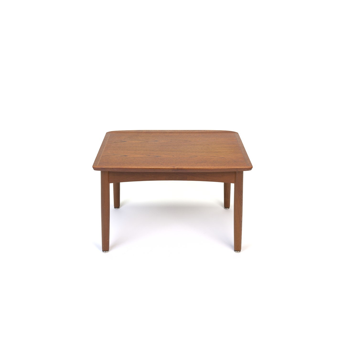 Teak vintage vintage side table with raised edge - Retro