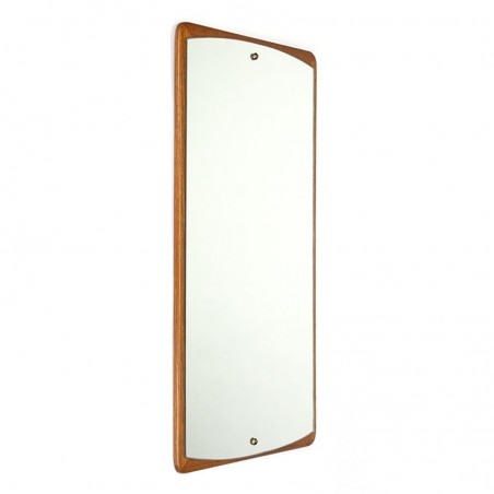 Sixties vintage mirror with teak edge - Retro Studio