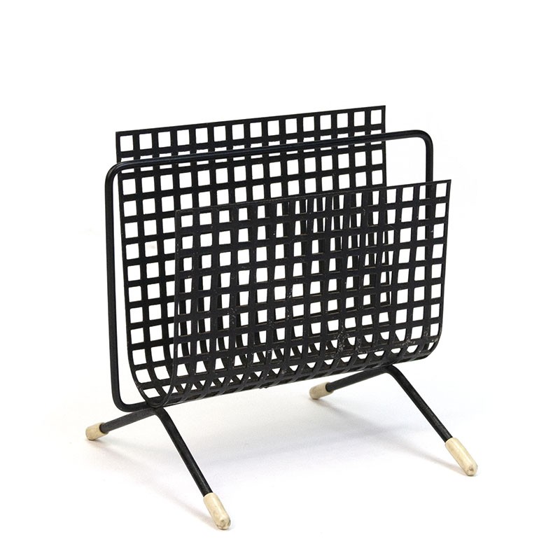 Black vintage metal letter holder - Retro Studio