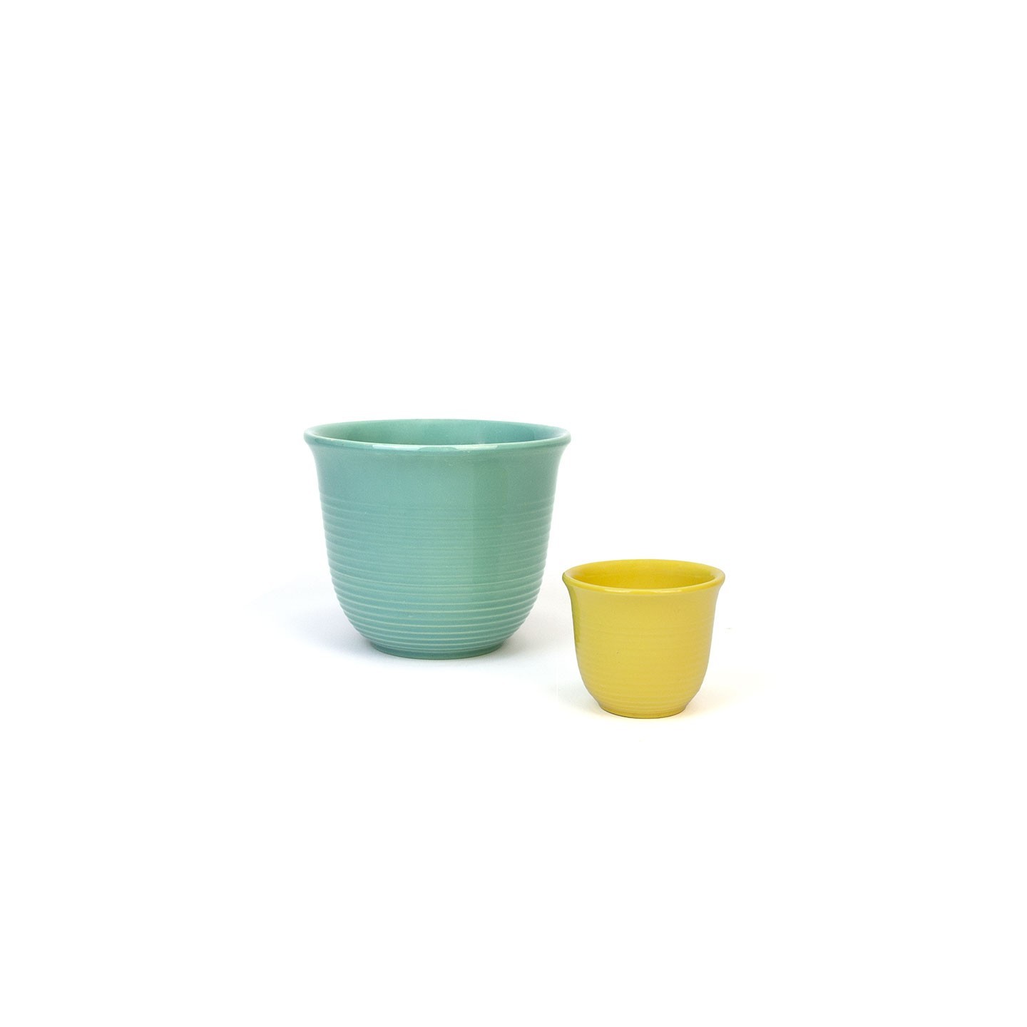 Vintage set of 2 1950s flower pots - Retro Studio