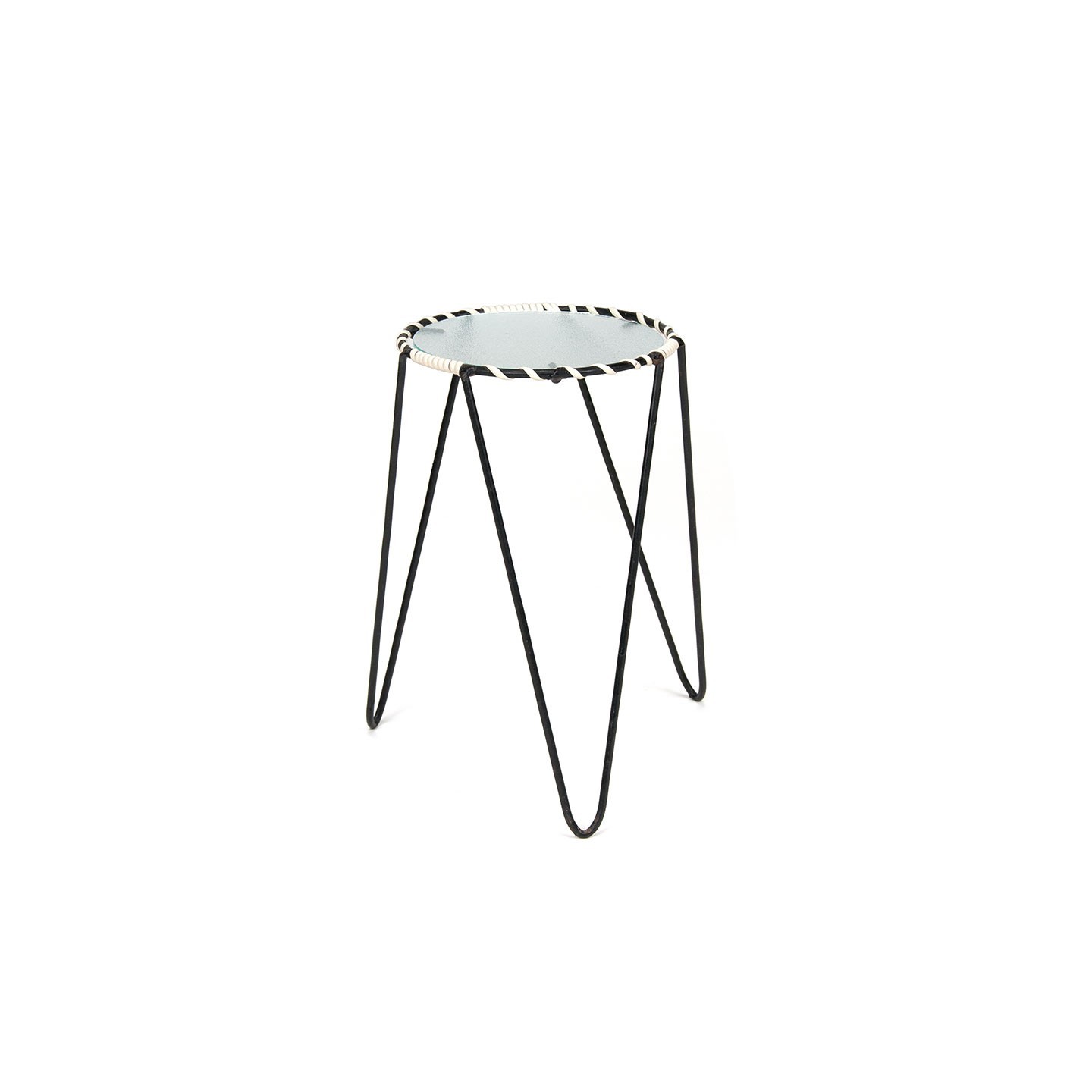 Glass vintage small plant table from the fifties - Retro